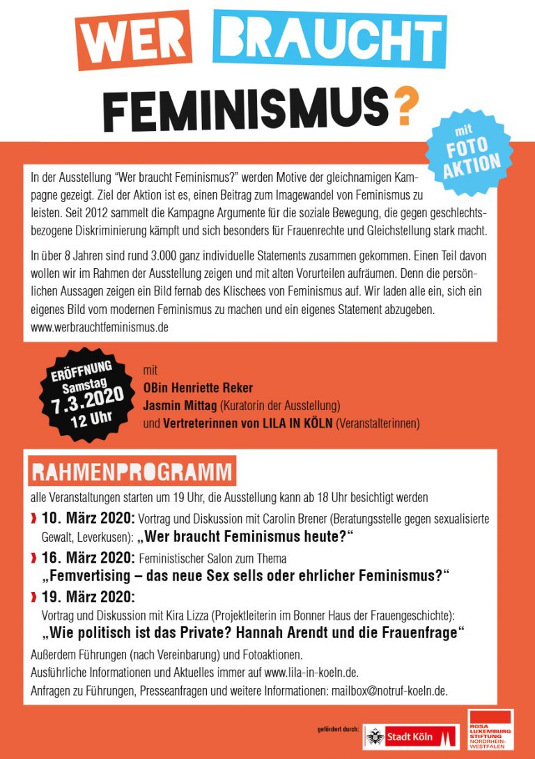 Ausstellung vom 7. – 20. März 2020 – LILA IN KÖLN